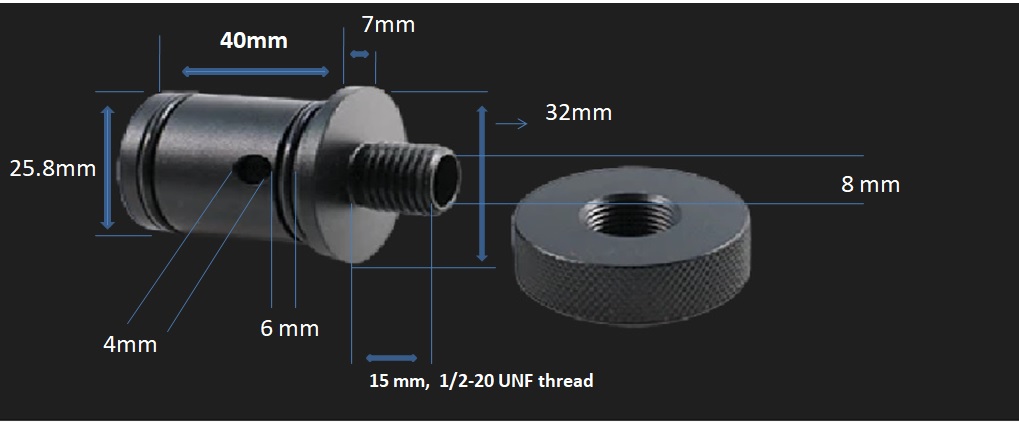 Male Threads 1-2x20 UNF For Utility Airguns TalonP