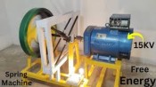 Perpetual Motion Spring Machine 15 KW Free Energy Generator 220V